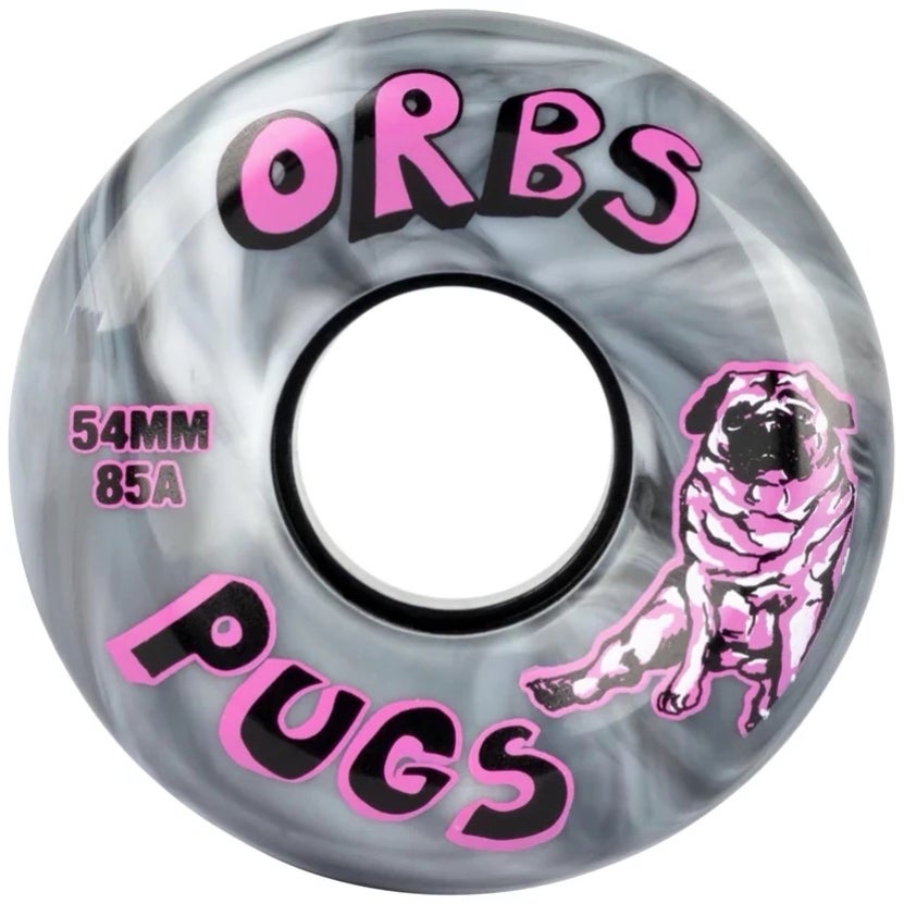 Orbs Pugs Wheels Black/ White 85a 54mm | Central Boardshop